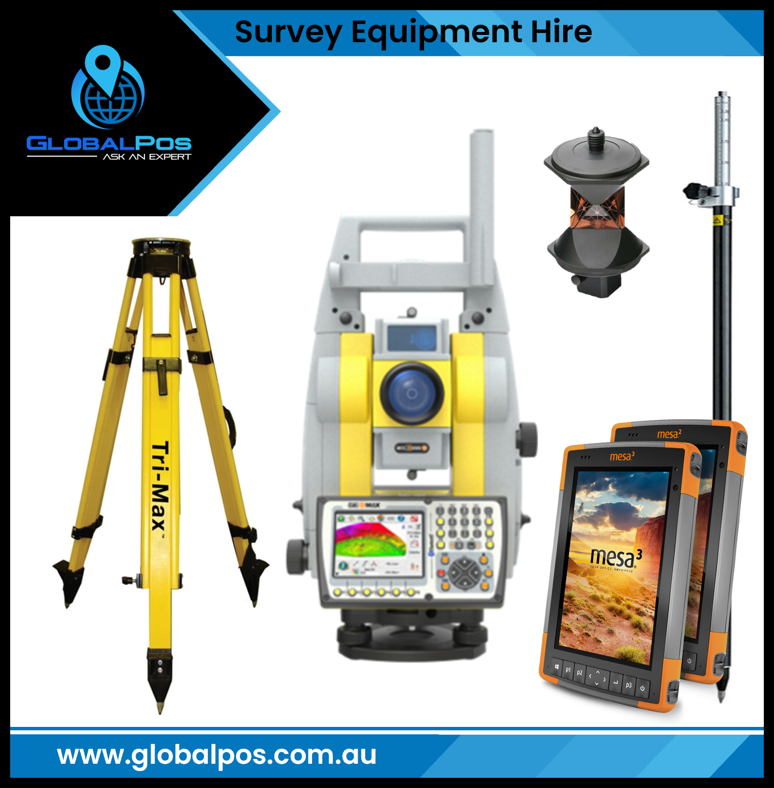 Robotic Total Station Kit for Hire – GlobalPos Shop